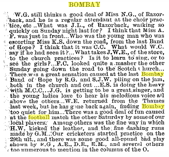 Bombay Rugby Football Club: The first two years – THE SHIP BOMBAY!